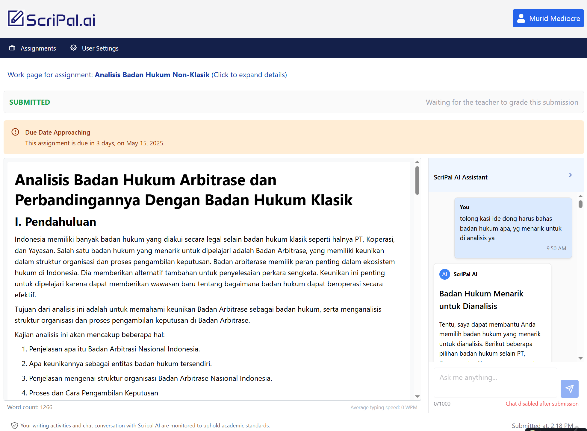 ScriPal – AI Meets Academic Writing